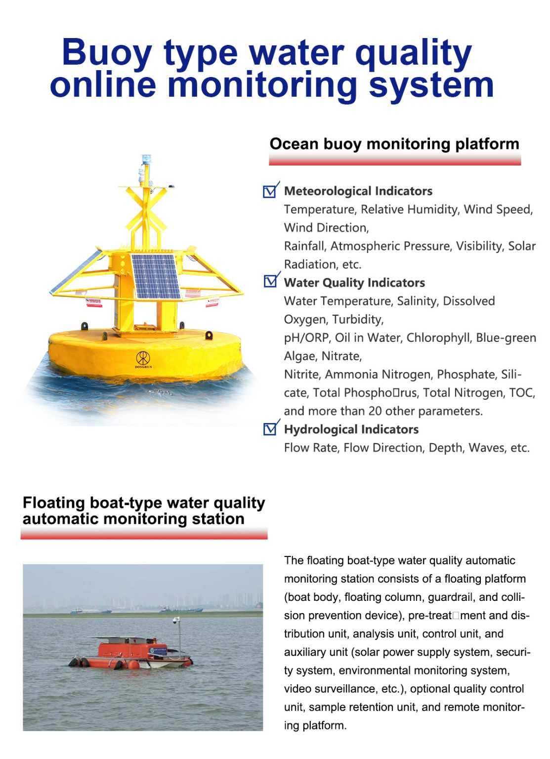 Buoy type water quality online monitoring system - Dongrun Instrument